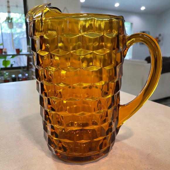 Kitchen | Mcm Cubism Glass Pitcher | Poshmark